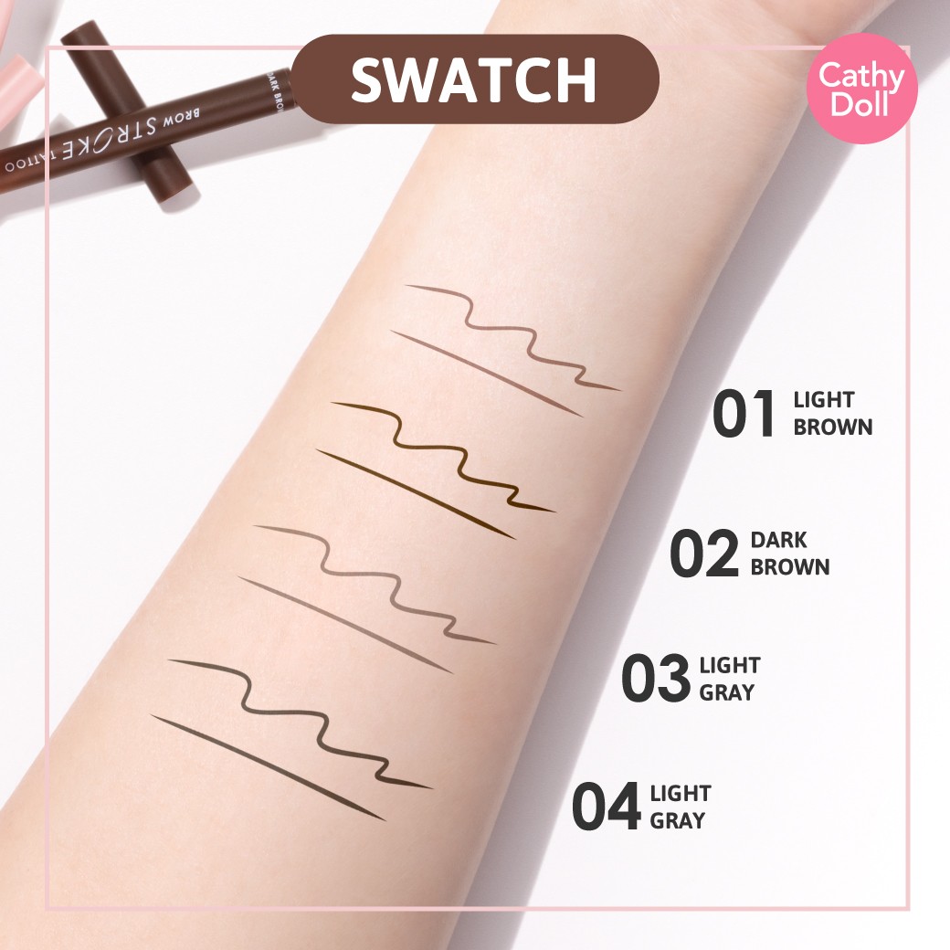 Cathy Doll Brow Stroke Tattoo Tint 0.45g - New product