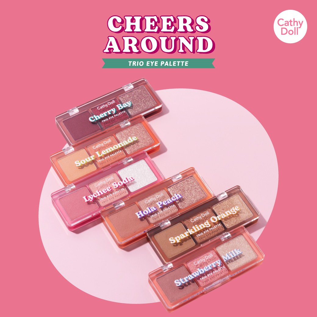 Cathy Doll Cheers Around Trio Eye Palette 2g x 3Colors - New product